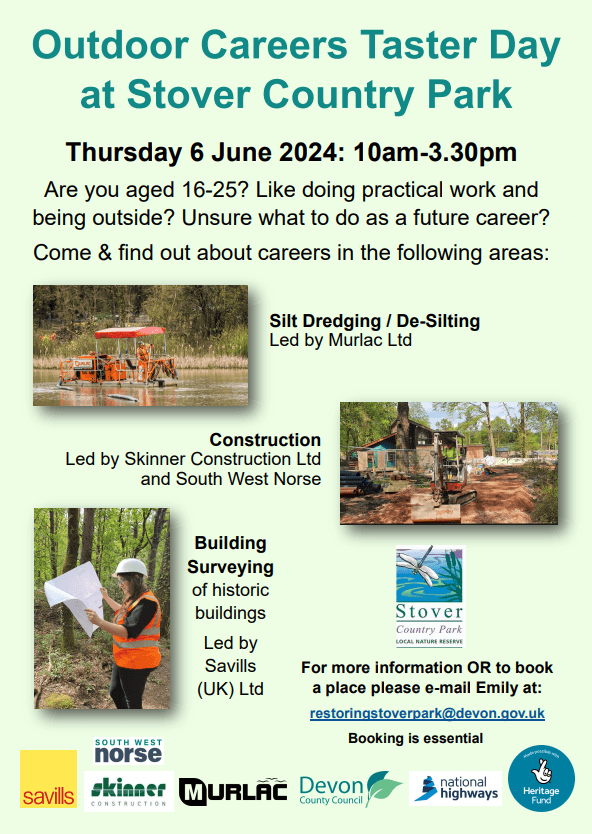 Outdoor Careers Taster Day at Stover Country Park - Family Hub