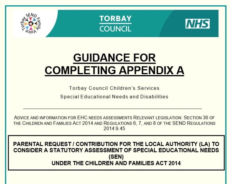 Forms to request an Education, Health and Care needs assessment ...
